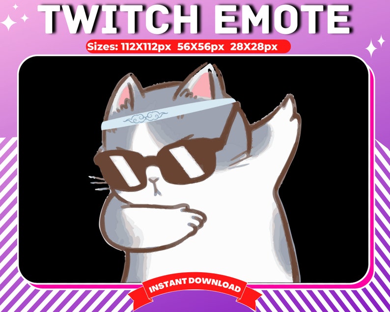 Twitch Cat Emote, Funny and Cute Animal Emote, Twitch Streamer's ...