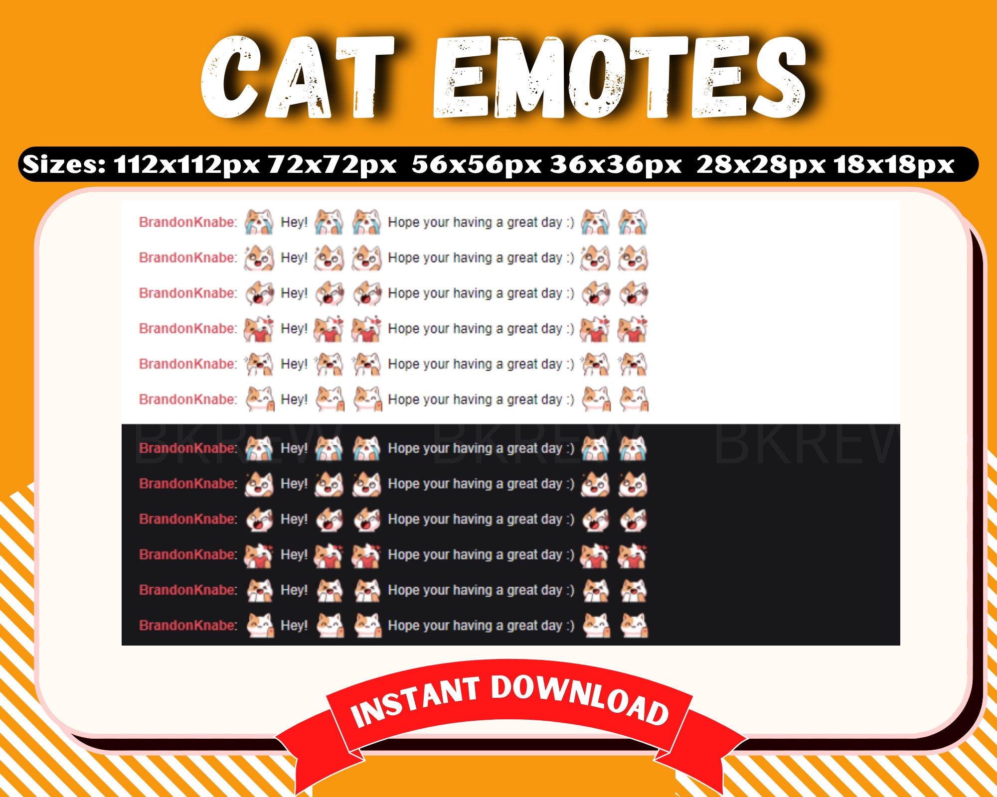 Chat Emotes pour votre Twitch Stream! |Paquet de 6| Émotes animales ...
