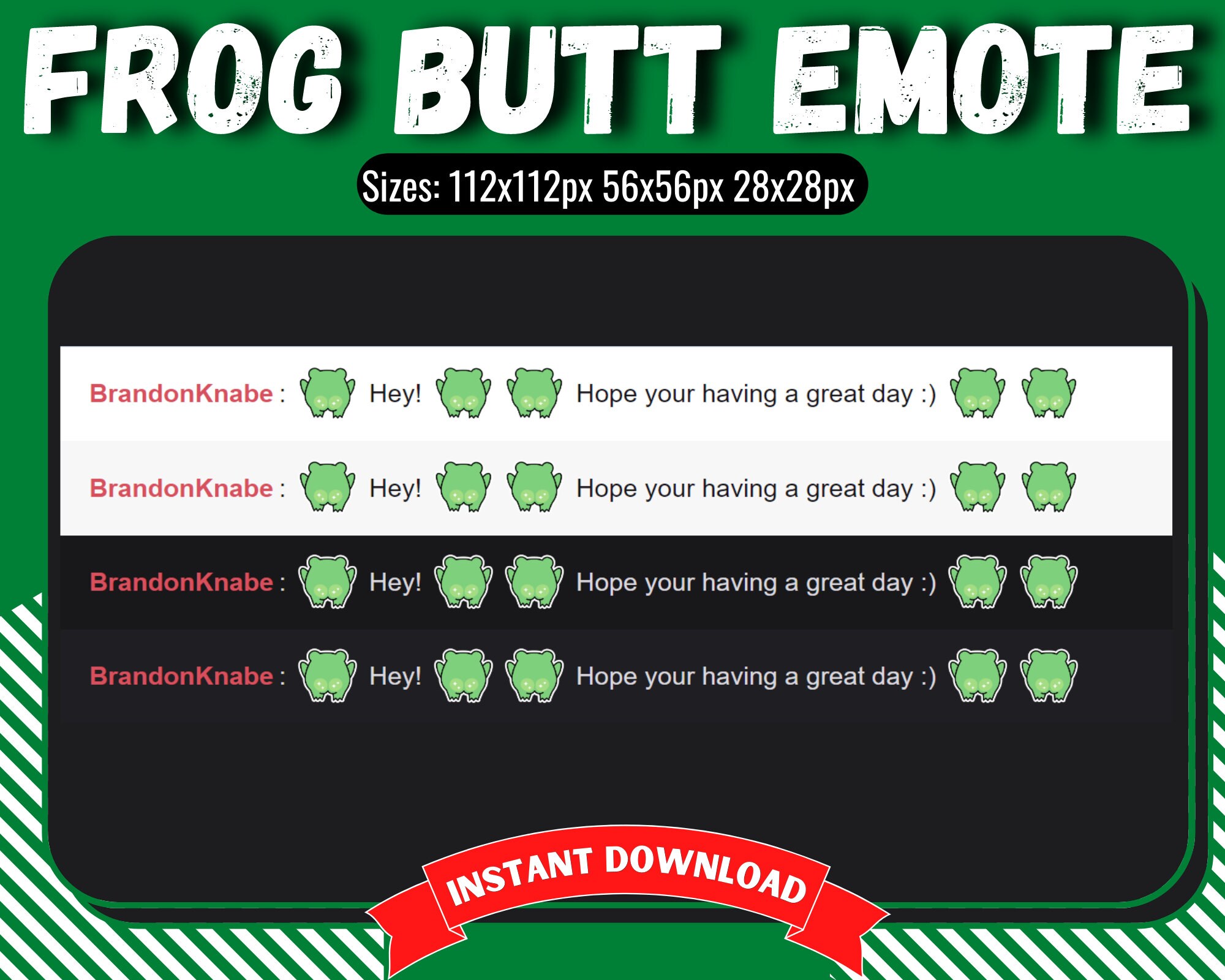 Frog Butt Emote for Your Twitch Stream! | Frog Emote | Butt Emote ...