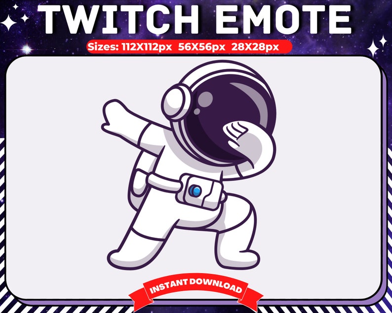 Streamer Astronaut Emote, Space Hype Emote, Twitch/discord Emote ...