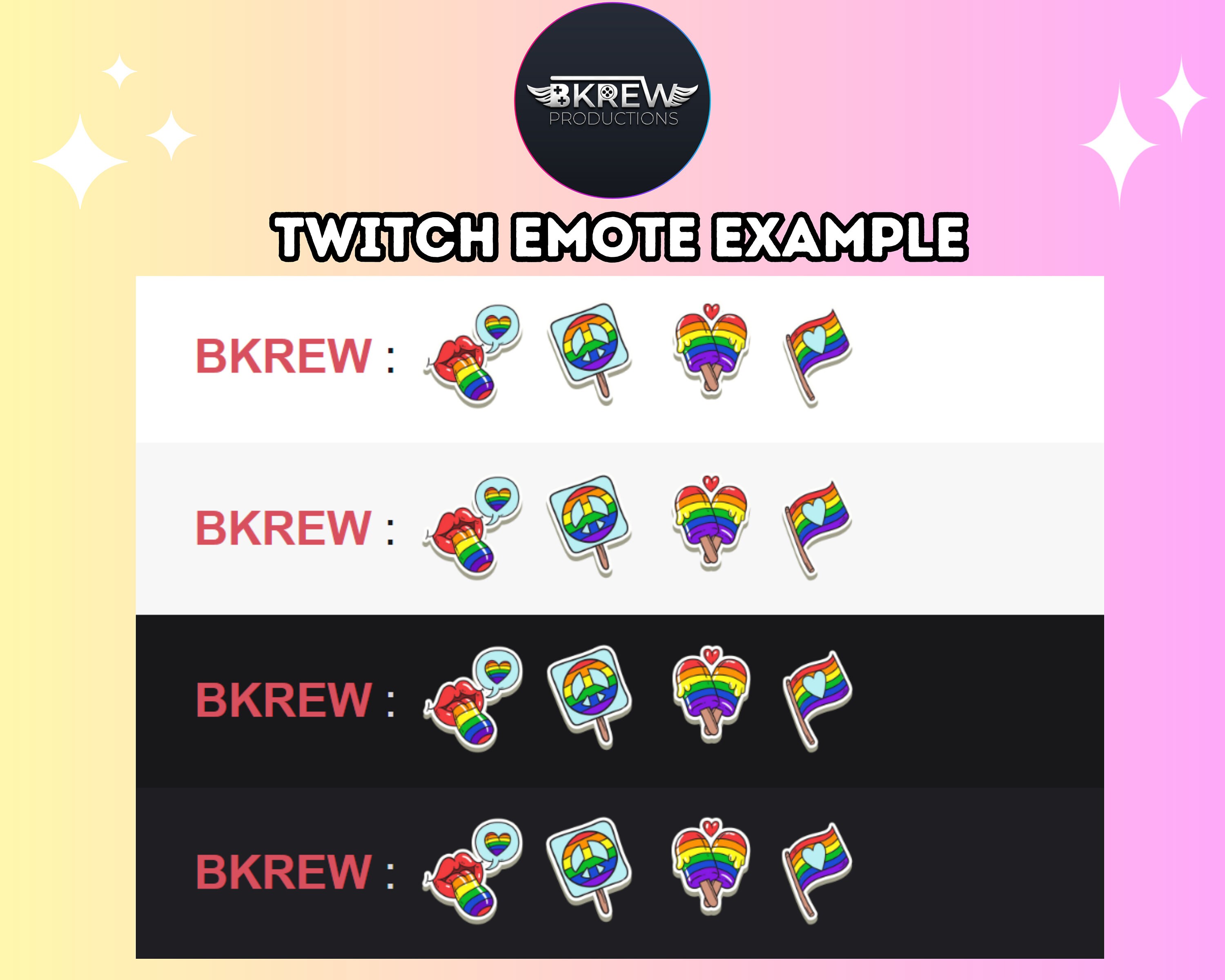 Pride Emotes for Twitch Streamers & Gamers | Love, Cute, Happy ...