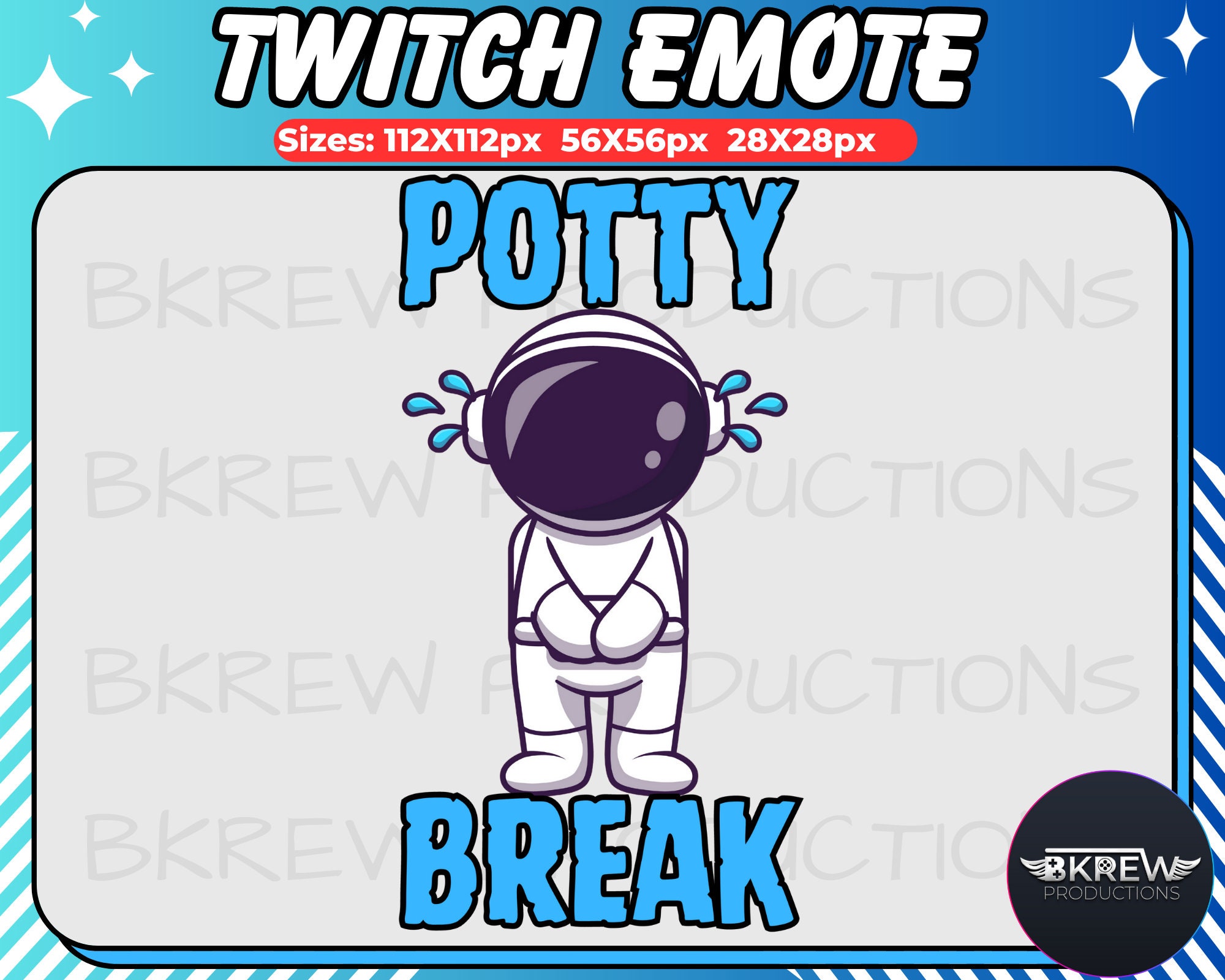 Astronaut Emote, Potty Break Emote, Space Hype Emote, Twitch/discord Emote, Astronaut Theme ...