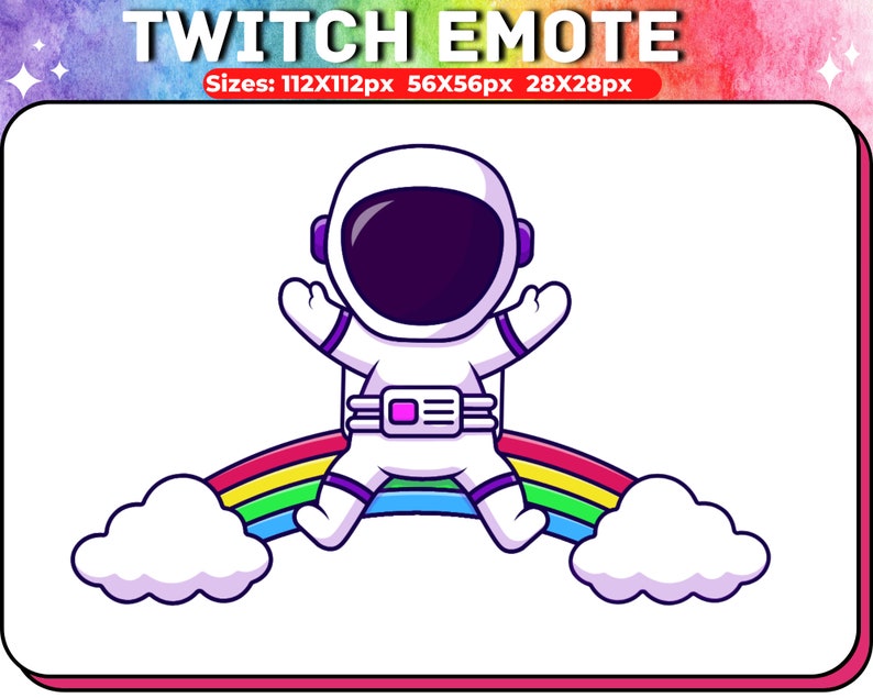Rainbow Astronaut Emote for Your Twitch Stream! | Space | Dab ...