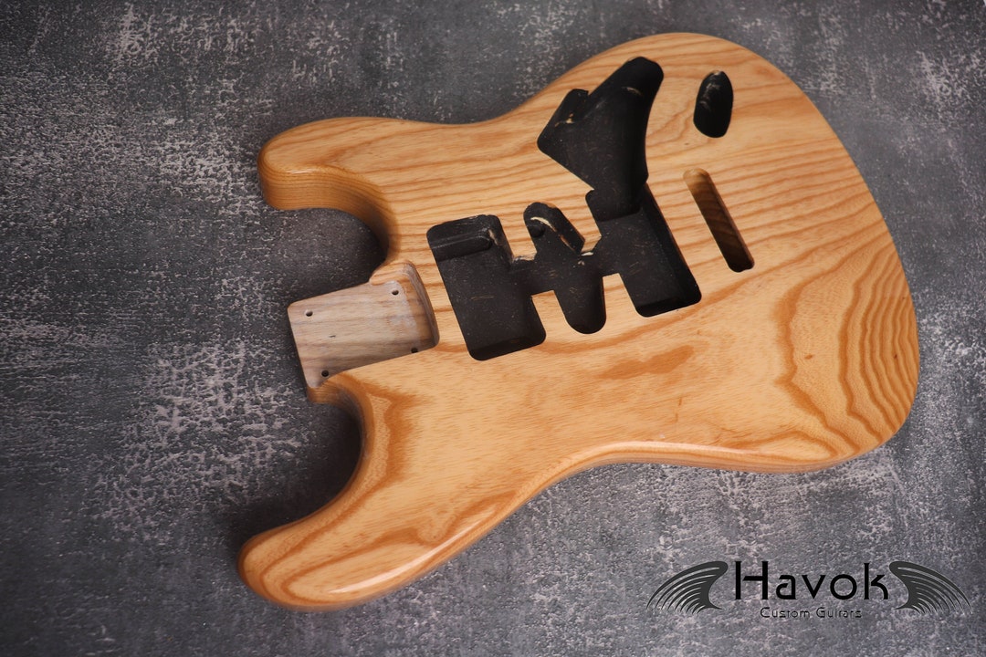 See-through Northern Ash S-type Guitar Body, Vintage Part Replacement ...
