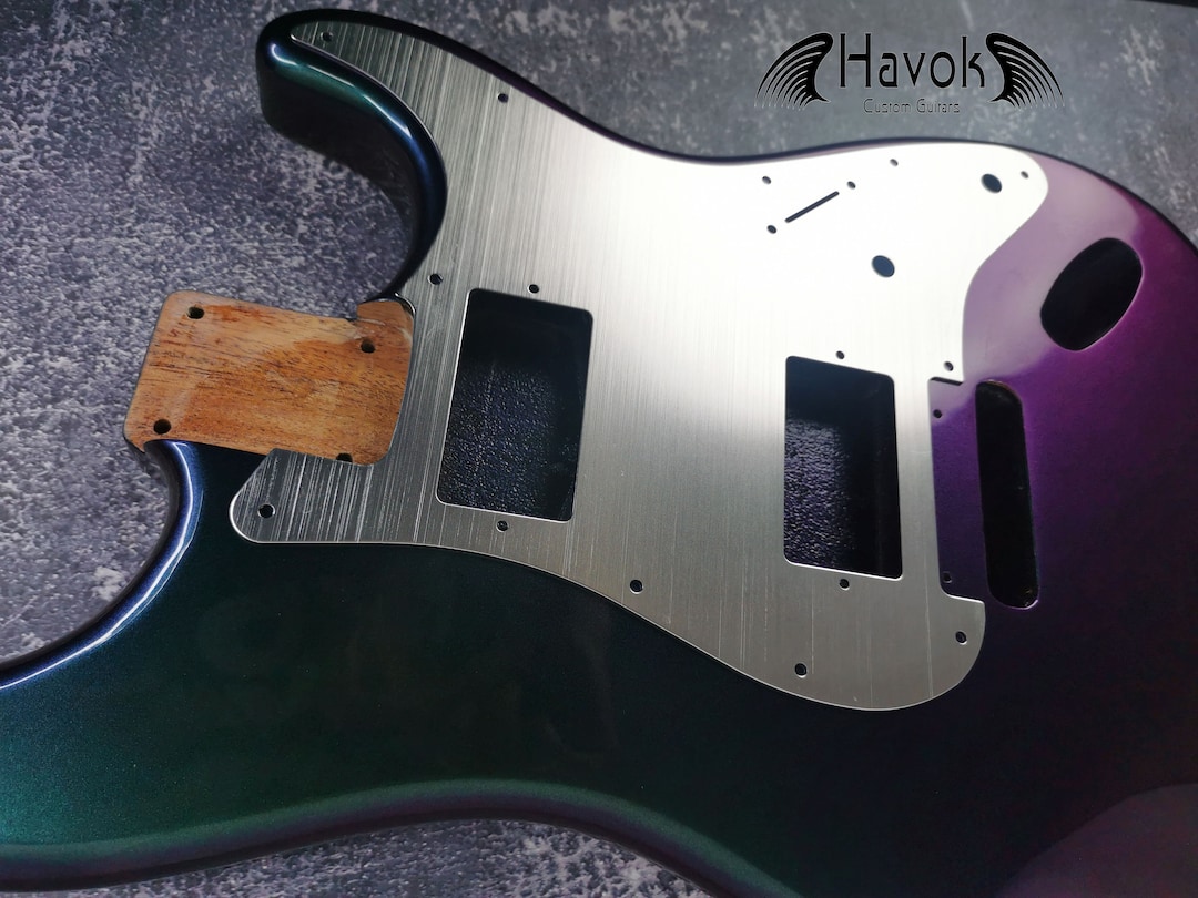 Guitar Guard 11-holes Aluminum Anodized Modern Style Strat HH Guitar ...