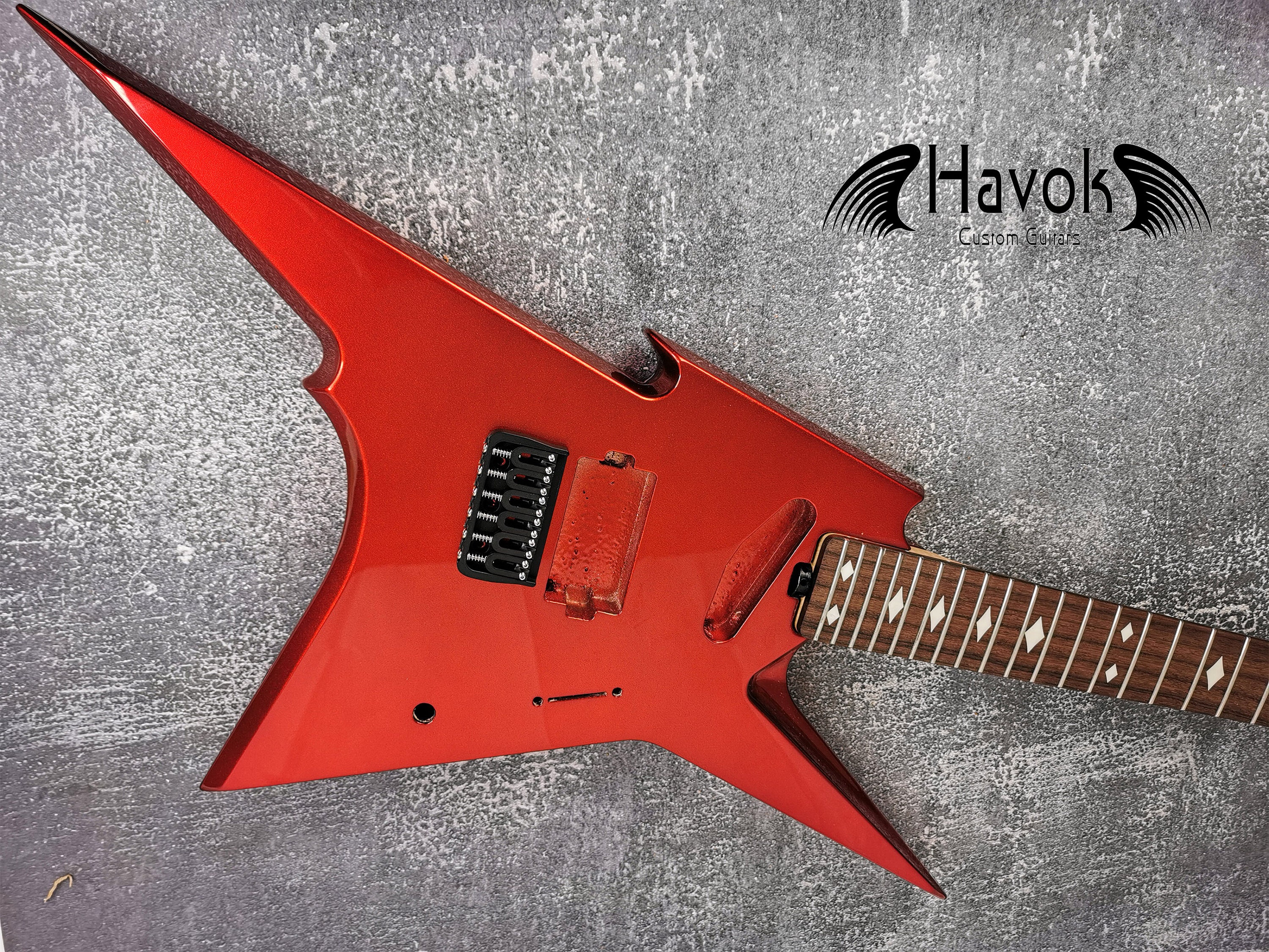 HAVOK Parabellum Guitar Kit, Stainless Steel Frets Flame Maple Neck ...
