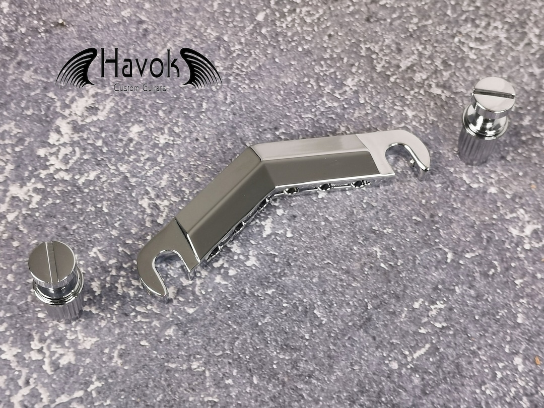 Silver Tailpiece V Shaped, Vintage Electric Guitar Building Kit DIY ...
