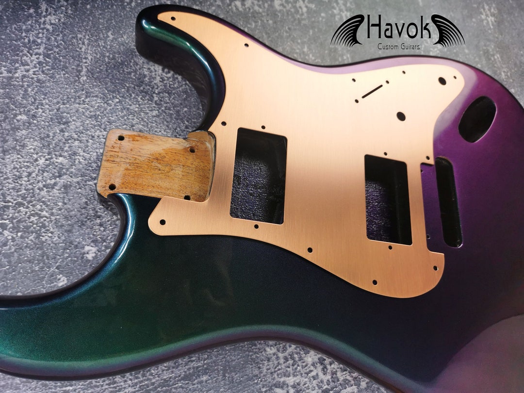 Guitar Guard 11-holes Anodized Copper Modern Style Strat HH Guitar ...