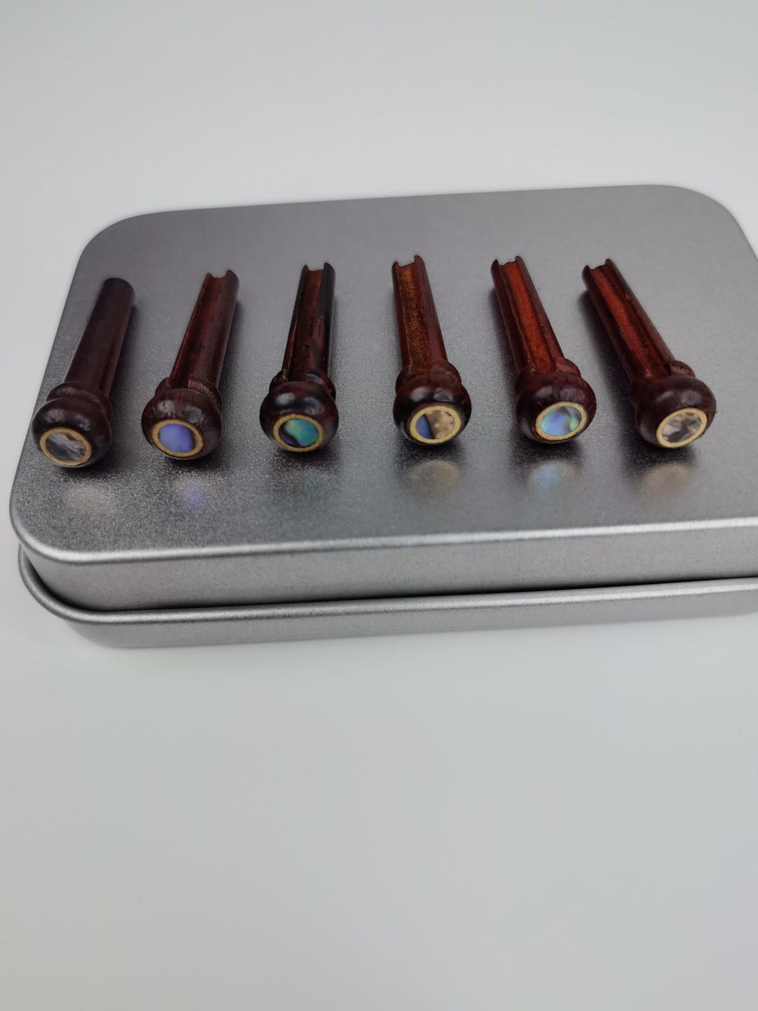 Set 6pcs Rosewood Bridge Pins With Shell Dots Acoustic Guitar Bridge ...