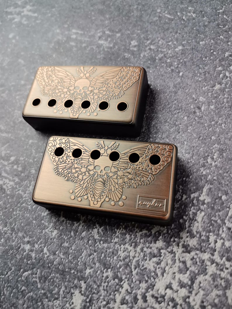 Humbucker Shield, Guitar Pickup Covers Brass Moth for LP Guitar, High ...