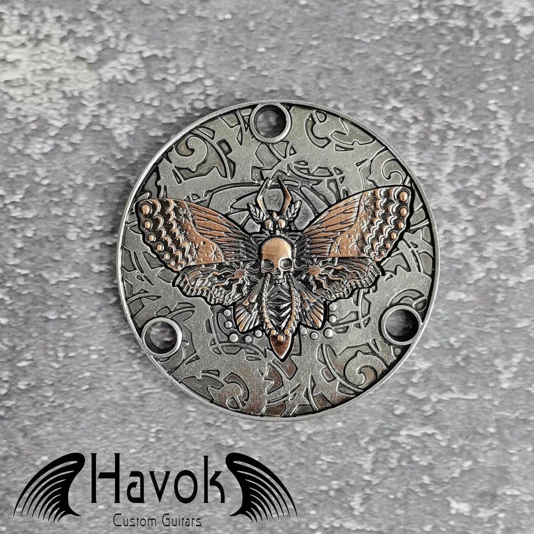 Gothic Skull Moth Toggle Switch Metal Plate Cover, LP Single Cut ...