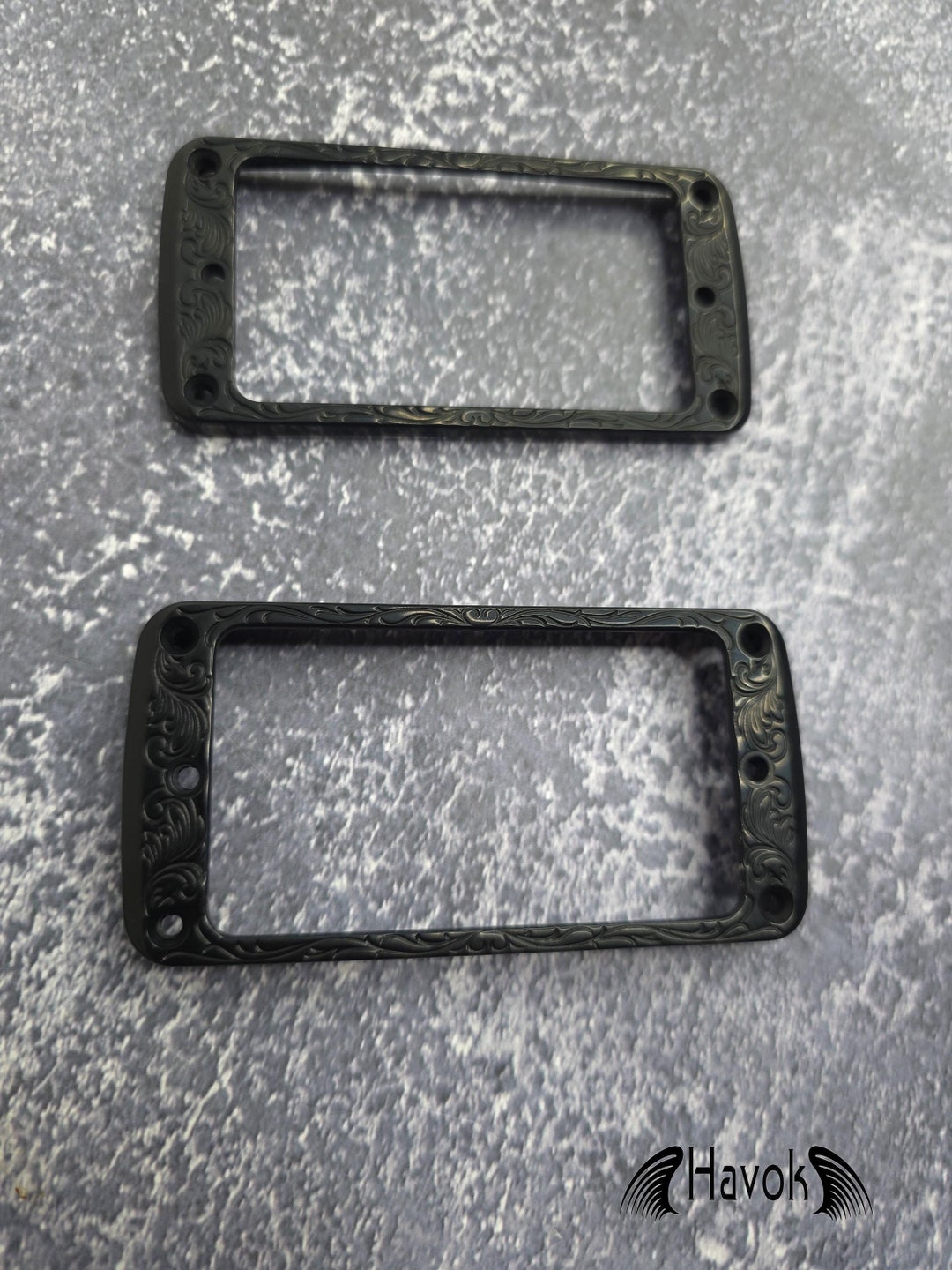 Havok Metal Black Pickup Rings LP Type Guitar, High End Accessory and ...