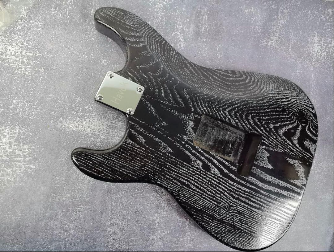 Sand Blasted Black Northern Ash S-type Guitar Body, SSS Config - Etsy
