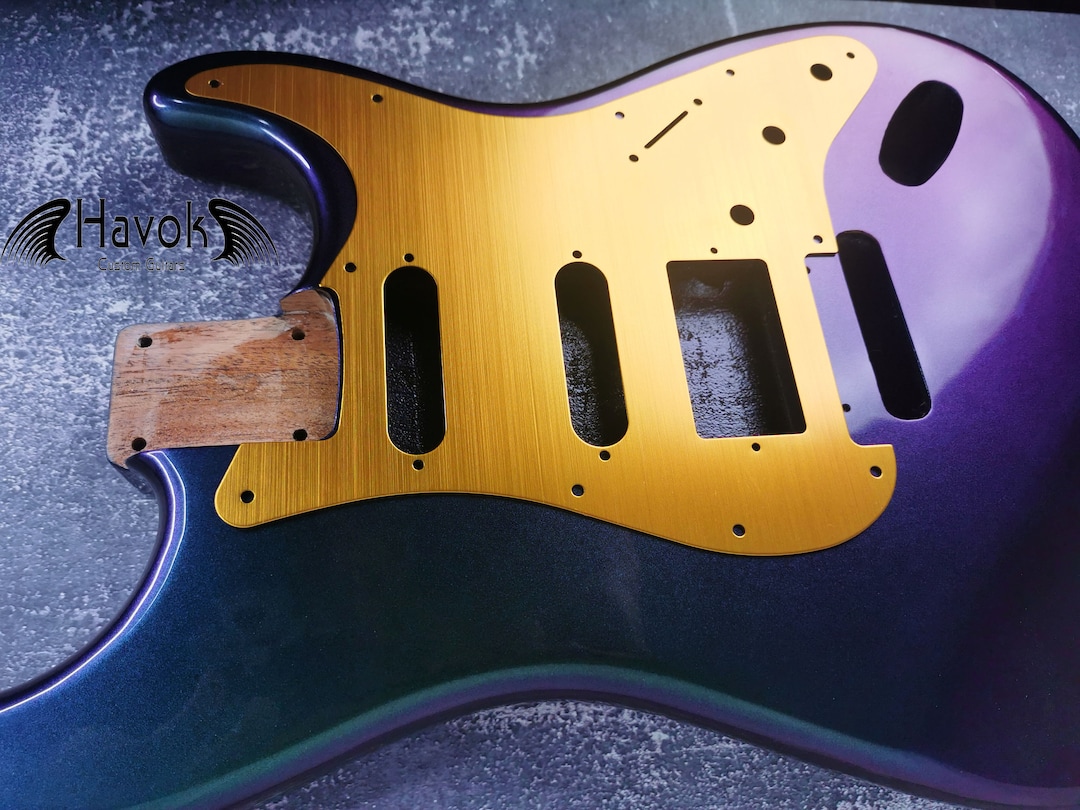 Guitar Guard 11-holes Anodized Gold Modern Style Strat HSS Guitar ...