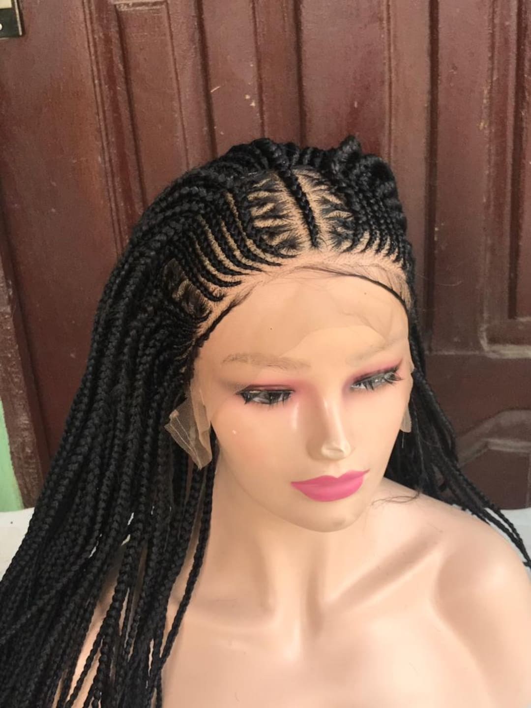 Braided Wig, Nigerian Woman Braided Wigs for Black Woman - Etsy