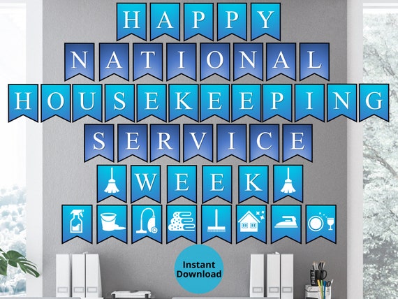 National Housekeeping Service Week Printable Wall Banner - Etsy