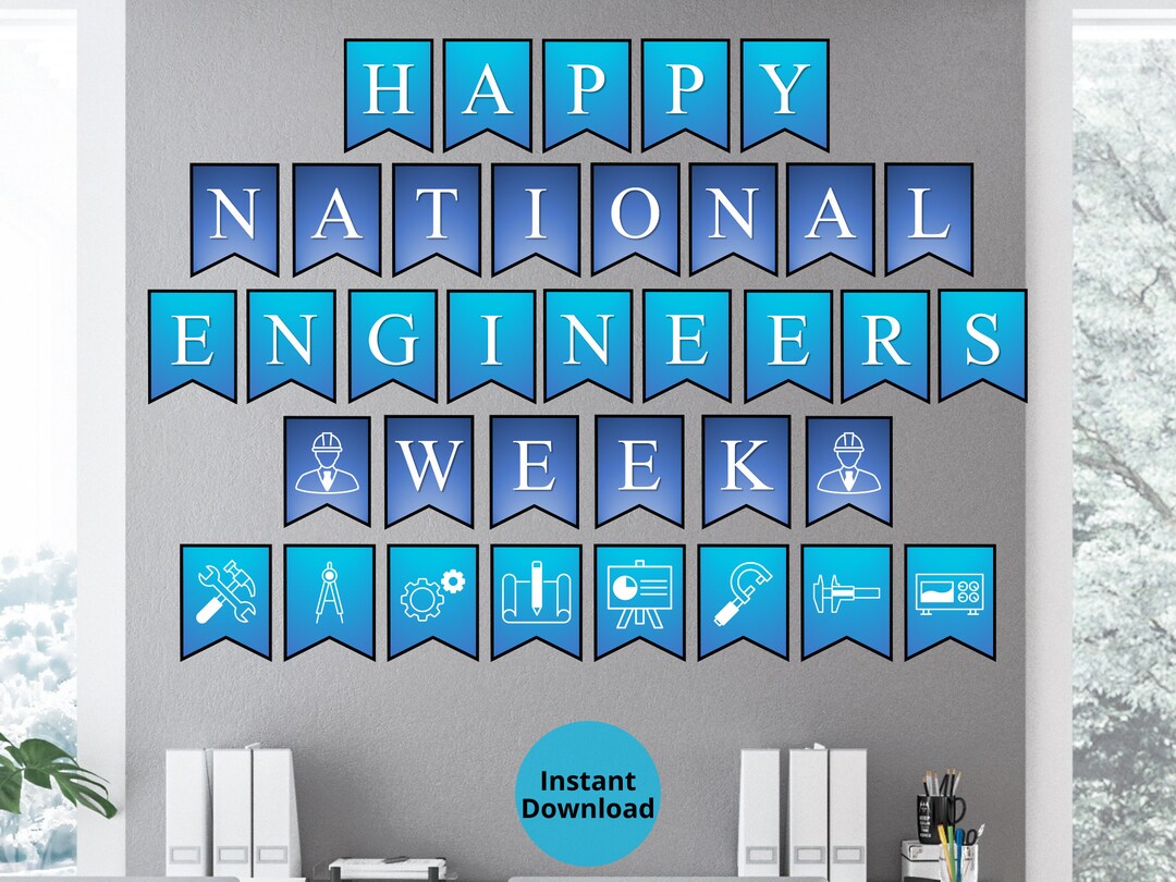 National Engineers Week | Printable Wall Banner | Construction ...