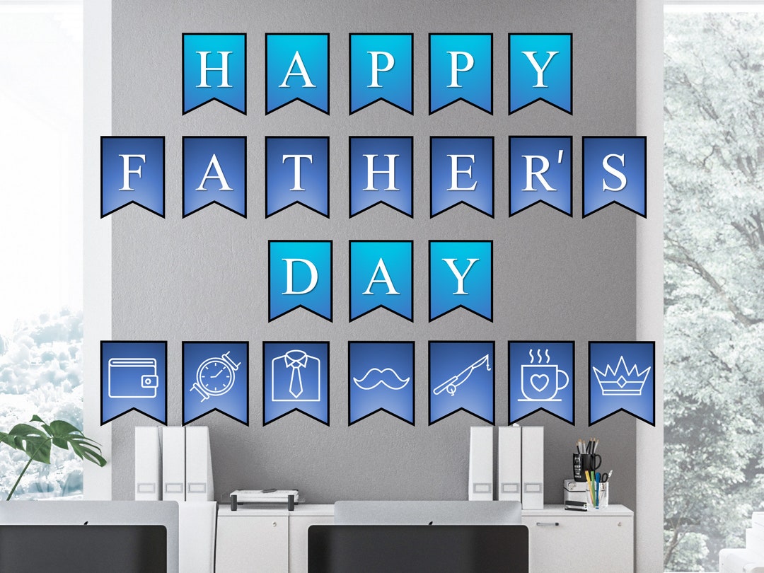 Happy Father's Printable Banner / Printable Father's Day Banner / Dad's ...