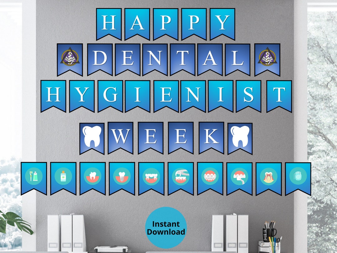 Dental Hygienist Week | Printable Wall Banner | Hygienist Week | Dental ...