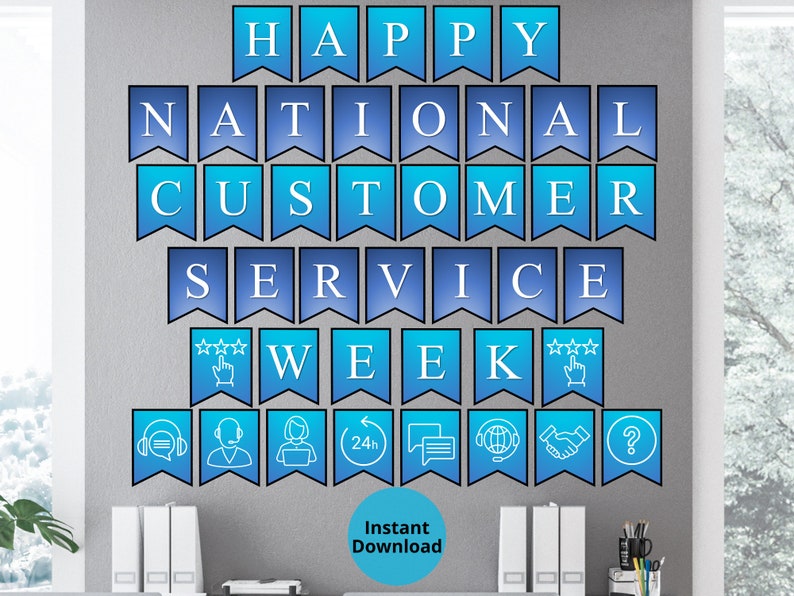 National Customer Service Week | Printable Wall Banner | Customer ...