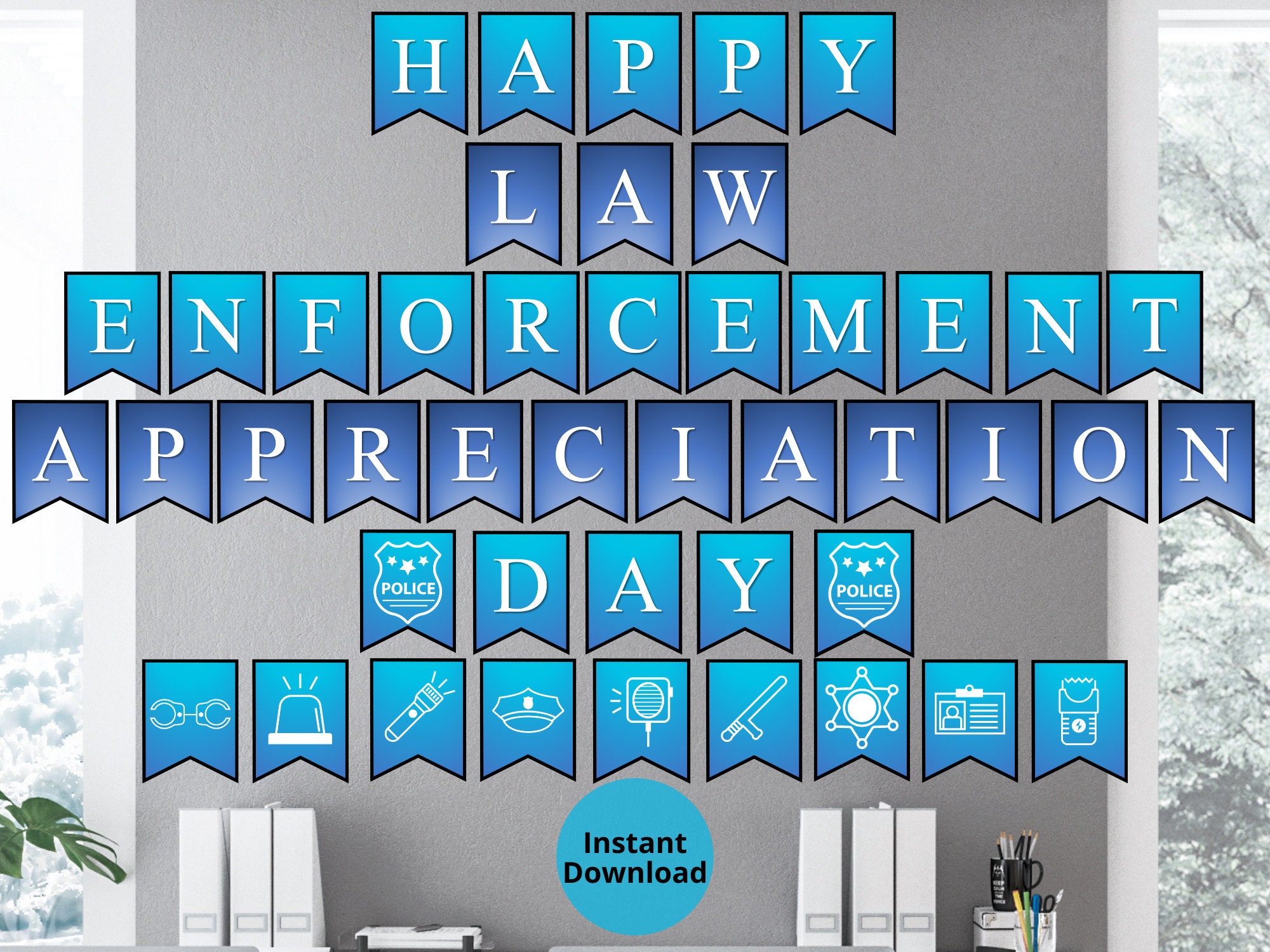Law Enforcement Appreciation Day | Printable Wall Banner | Law ...