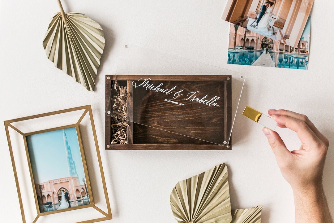 Wooden Photo Box 15x10 Cm Photo and USB Box Glass Photo Box - Etsy UK