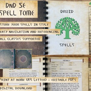 Dnd 5E Spell Tome All Classes A4, Letter, Print at Home, Digital ...