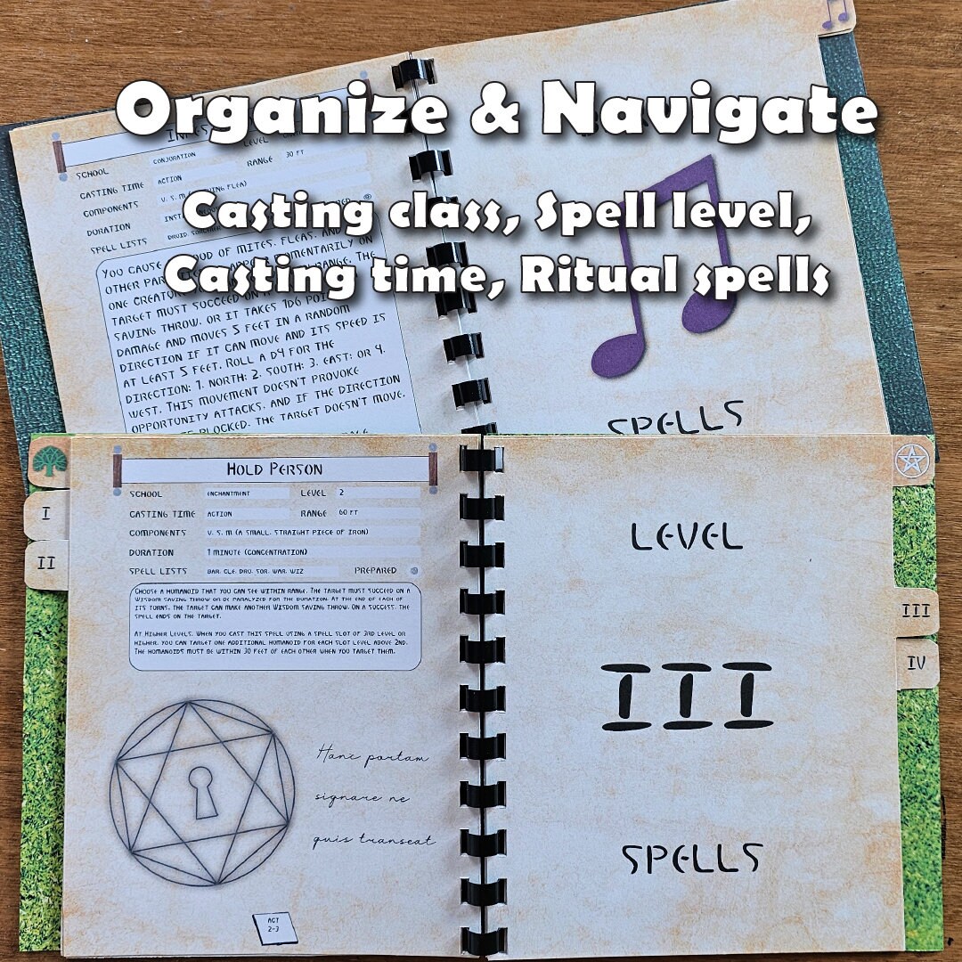 Dnd 5E Spell Tome | All Classes – A4, Letter, Print at Home, Digital ...