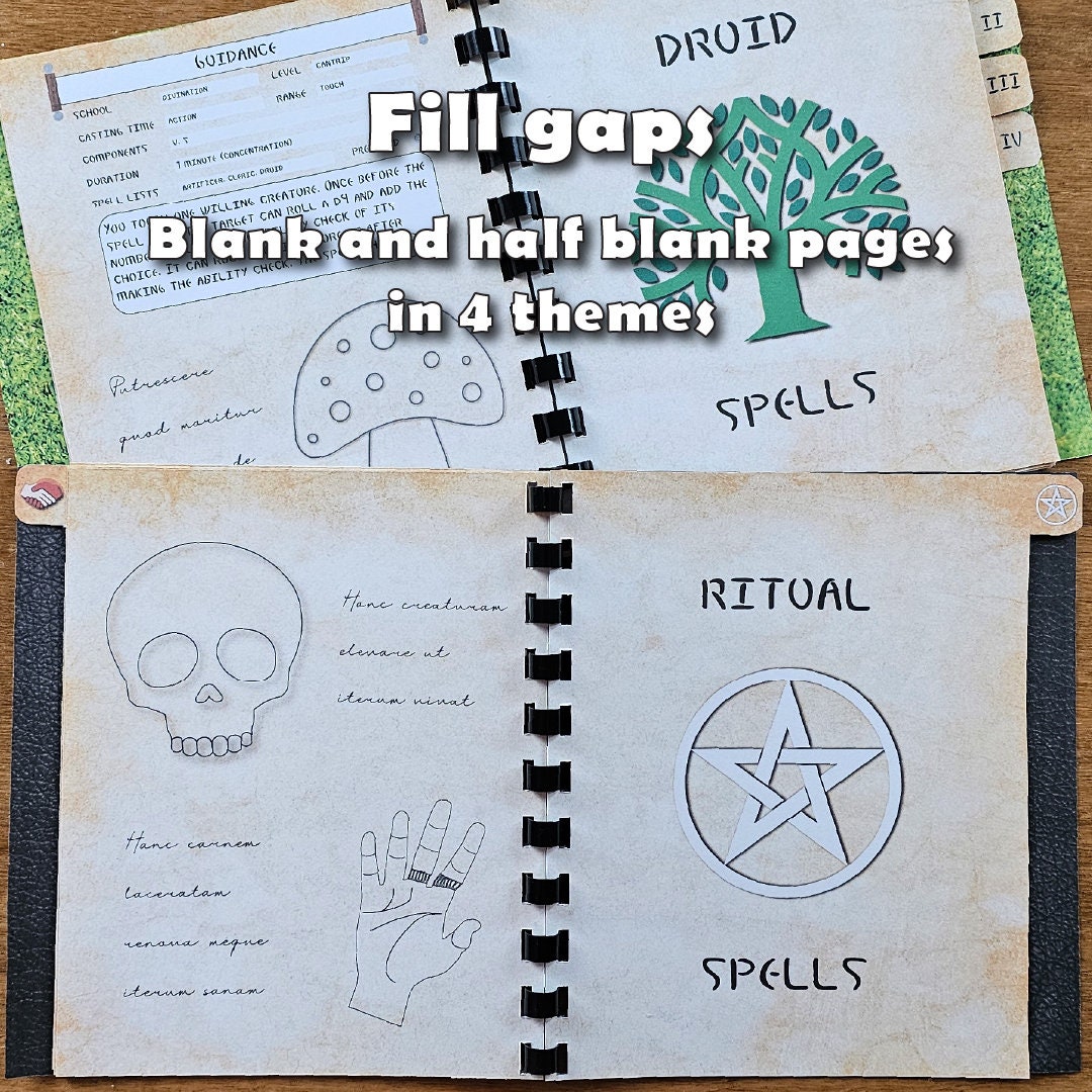 Dnd 5E Spell Tome | All Classes – A4, Letter, Print at Home, Digital ...