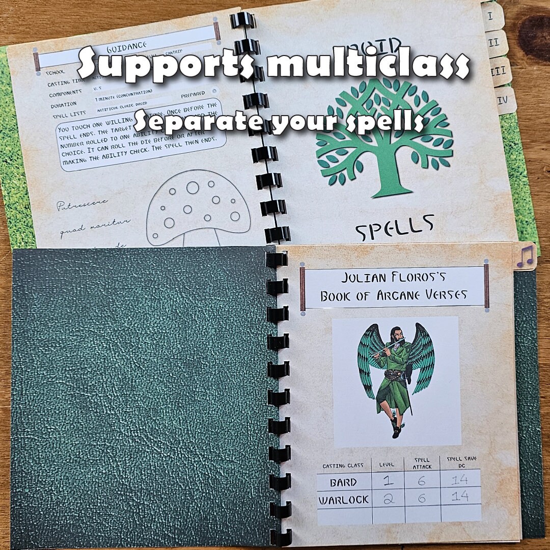 Dnd 5E Spell Tome | All Classes – A4, Letter, Print at Home, Digital ...