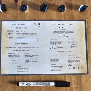 Dnd 5E Rogue Spell and Ability Tracker Book of Shadows - Etsy