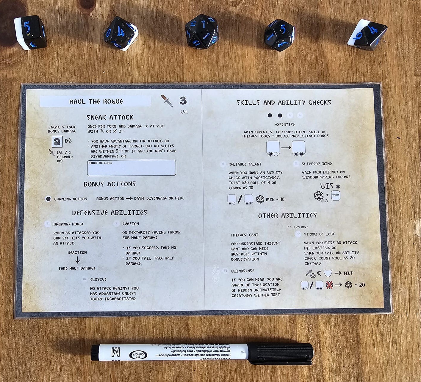 Dnd 5E Rogue Spell and Ability Tracker Book of Shadows - Etsy