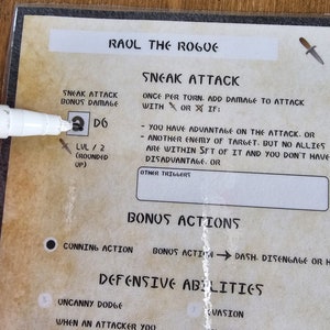 Dnd 5E Rogue Spell and Ability Tracker Book of Shadows - Etsy