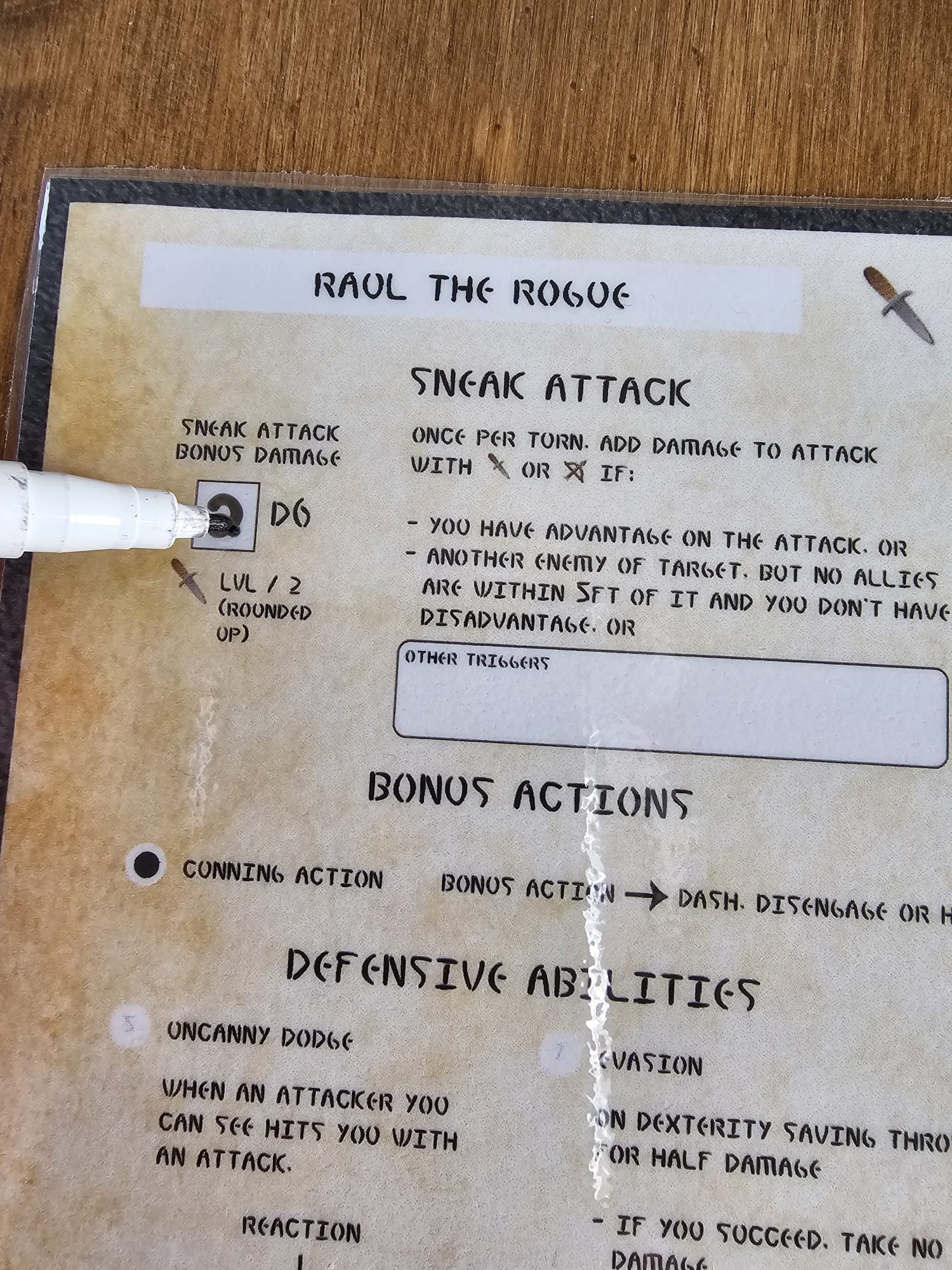 Dnd 5E Rogue Spell and Ability Tracker Book of Shadows - Etsy