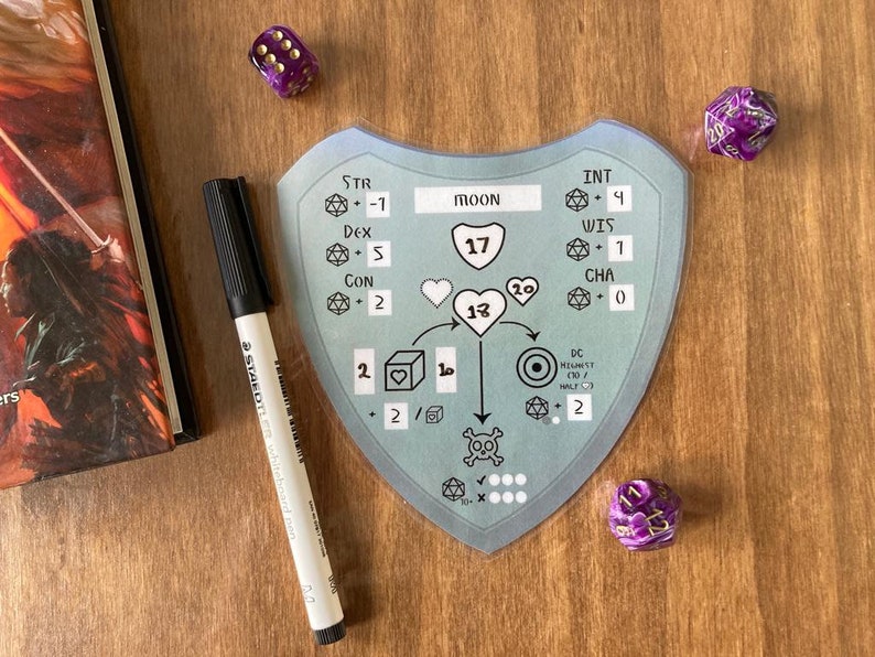 Dnd 5E Defenses Tracker - Print at Home, Armor Class, Hit Points, Hit ...