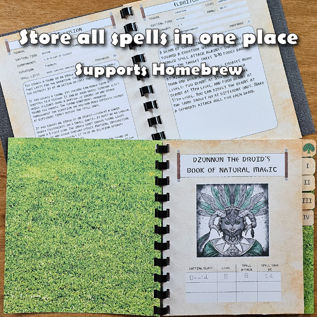 Dnd 5E Spell Tome | All Classes – A4, Letter, Print at Home, Digital ...