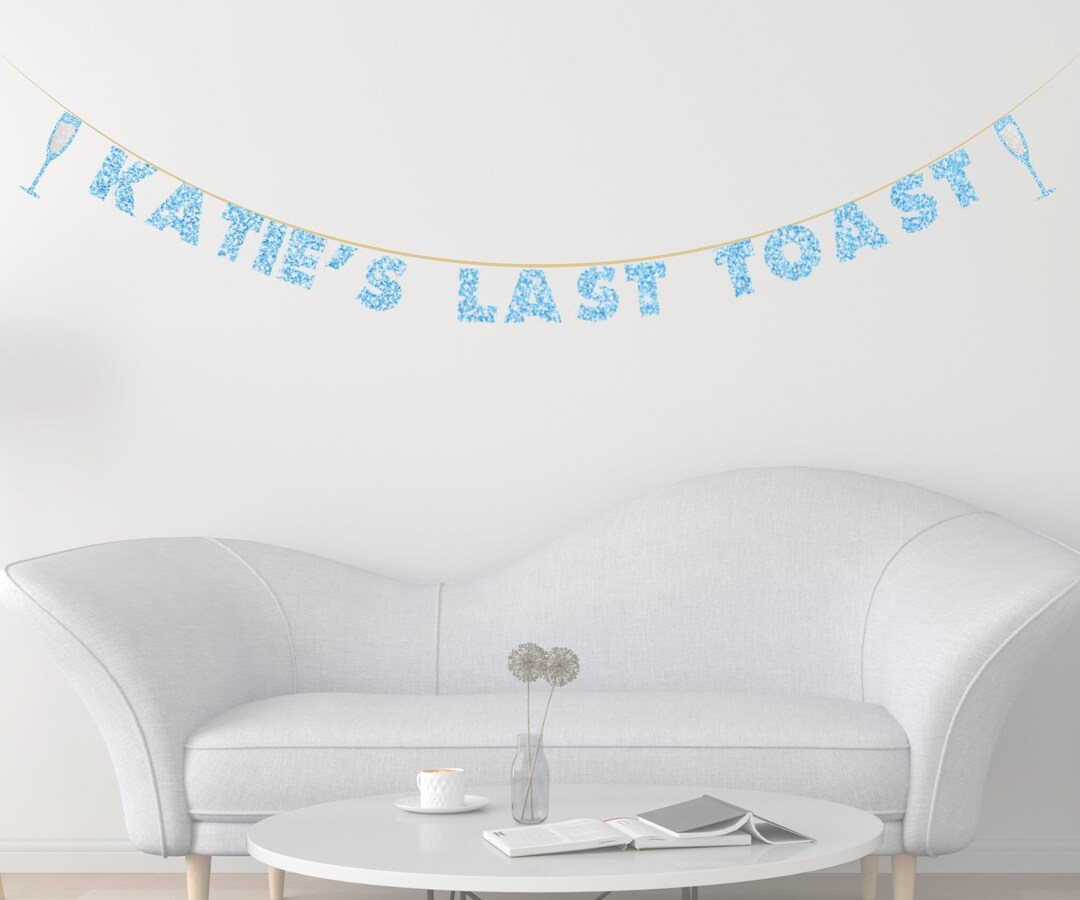 Personalized Glitter Last Toast Banner: Coastal Bachelorette Party ...