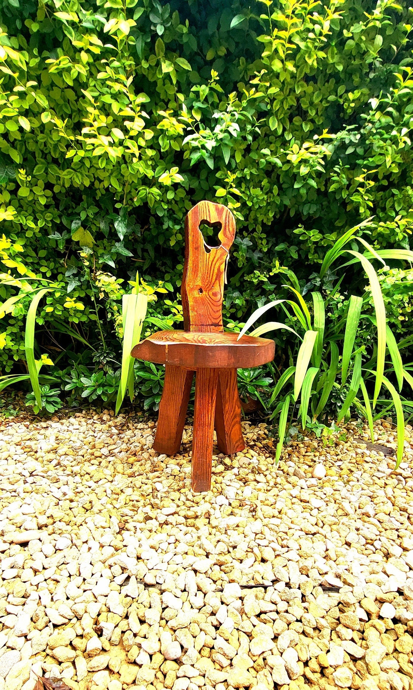 Stool Hand Carved Birthing Chair Wanderwood Solid Three Legged Elm Wood Milking Accessory Vintage Plant Pot Display Stand Tripod Stool Etsy Canada