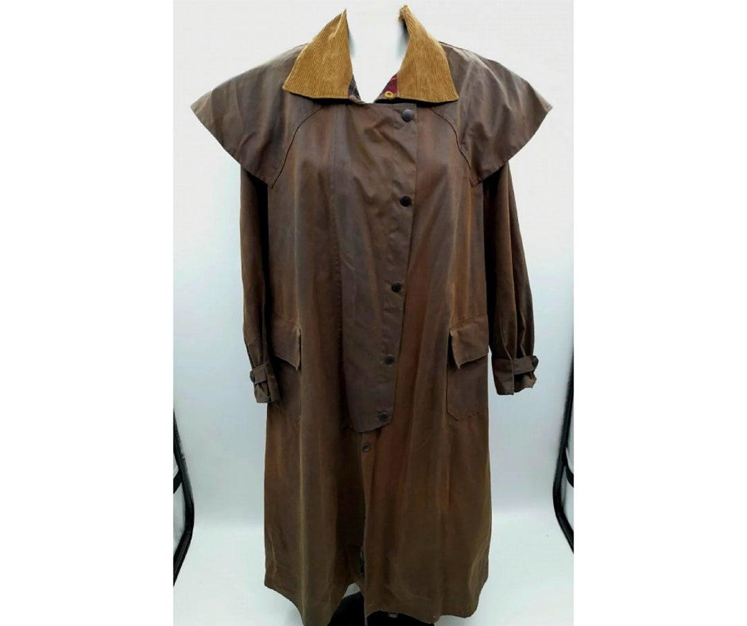 RARO Cappotto Barbour Stockman Marrone C42/107 Cm Brown Waxed Riding ...