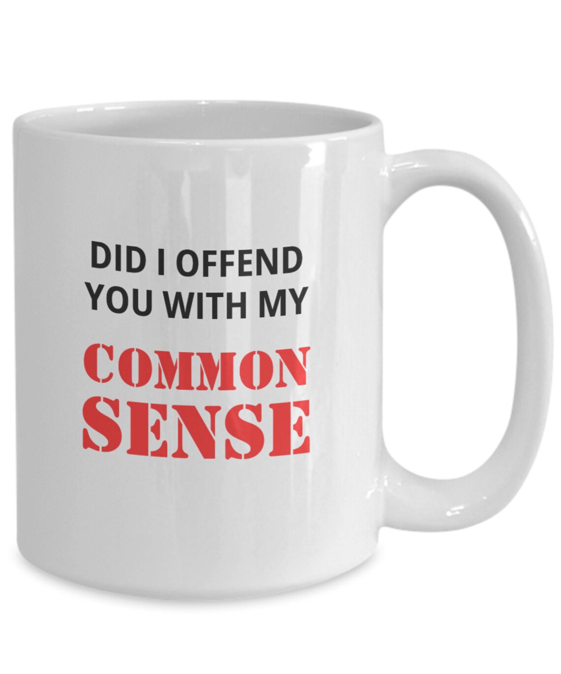 Did I Offend You With My Common Sense Mug, Novelty Coffee Mug, Gag Gift ...