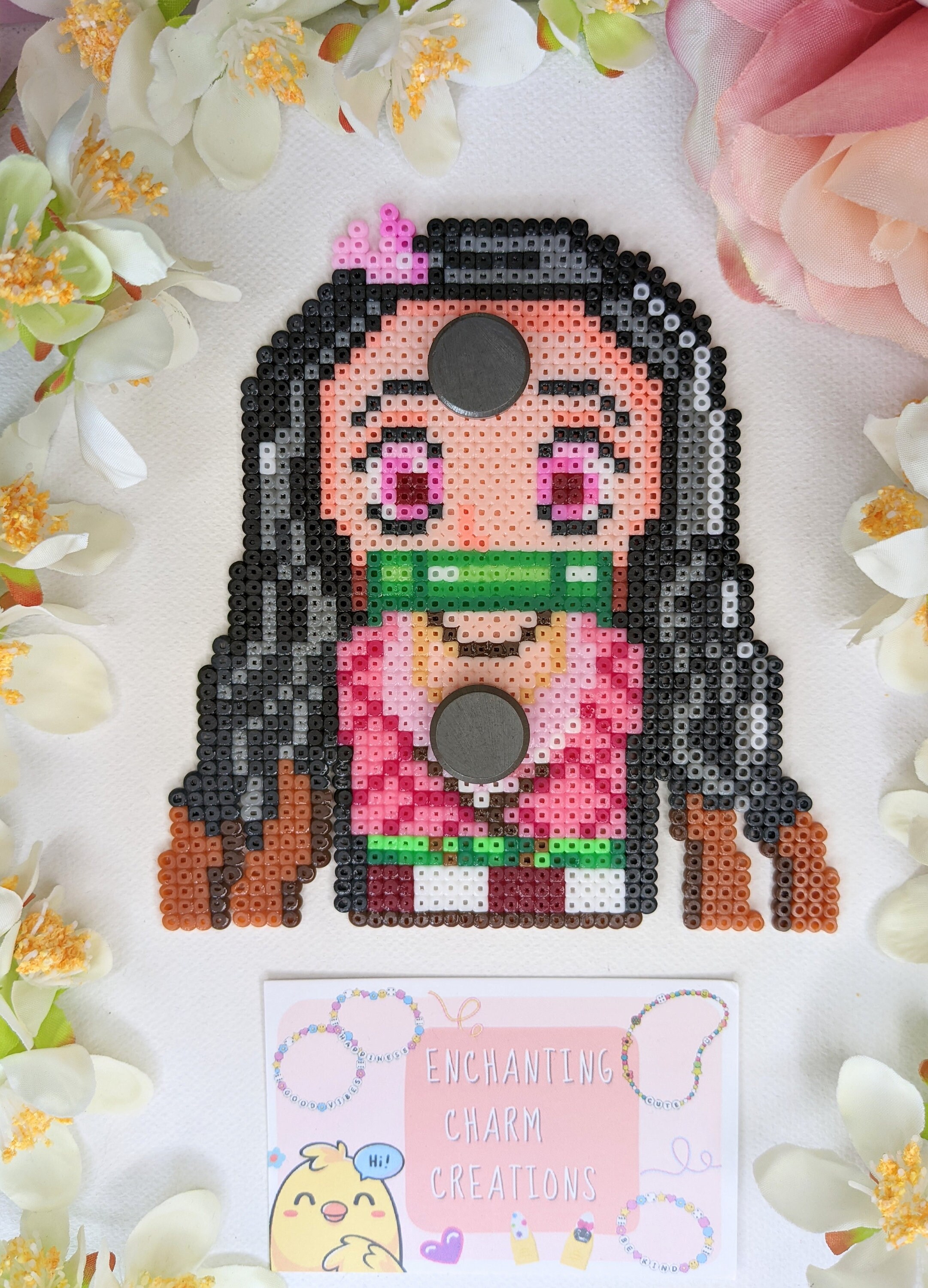 Nezuko Demon Slayer Inspired Fused Beads Magnet - Etsy Canada
