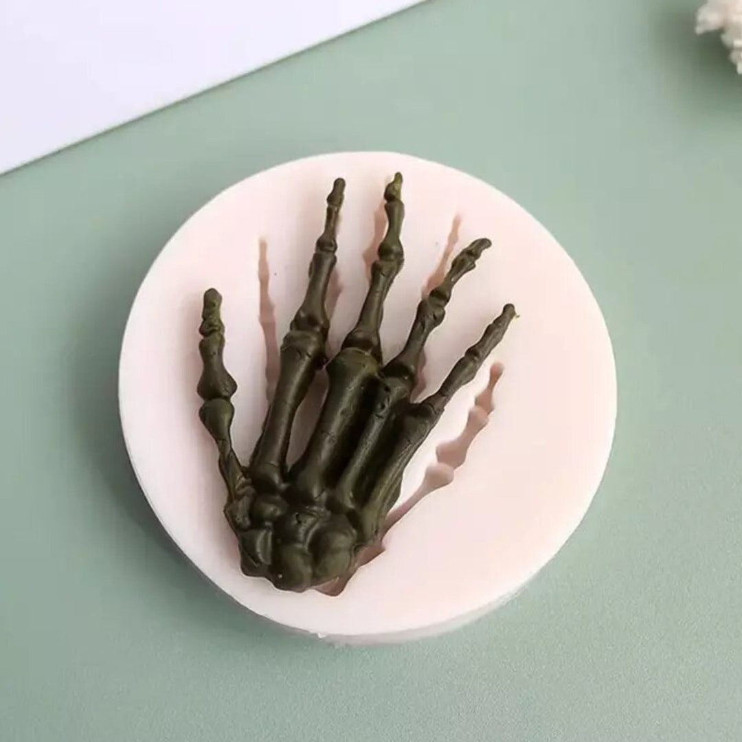 Skeleton Hand Mold, Skeleton Mold, Skull Mold, Silicone Mould, Hand ...