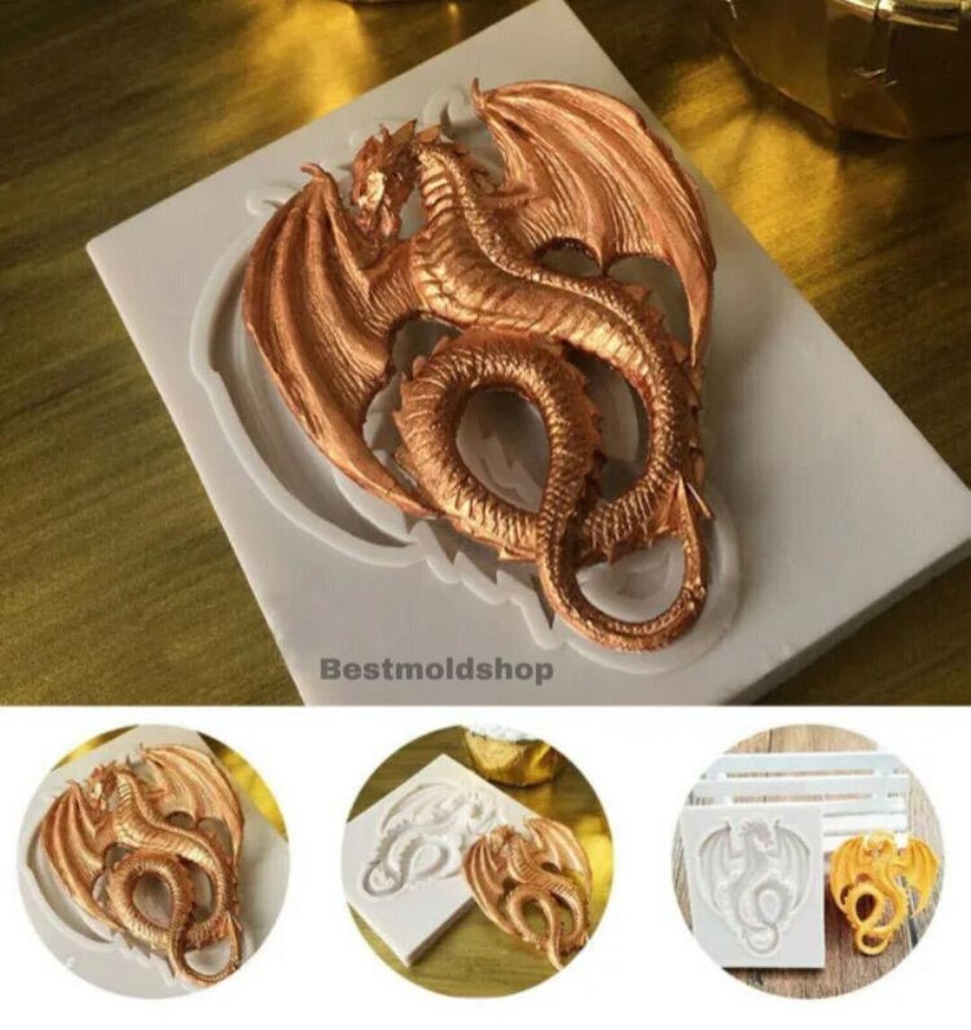 Dragon Silicone Mould Cake Decorating Topper Chocolate Baking - Etsy