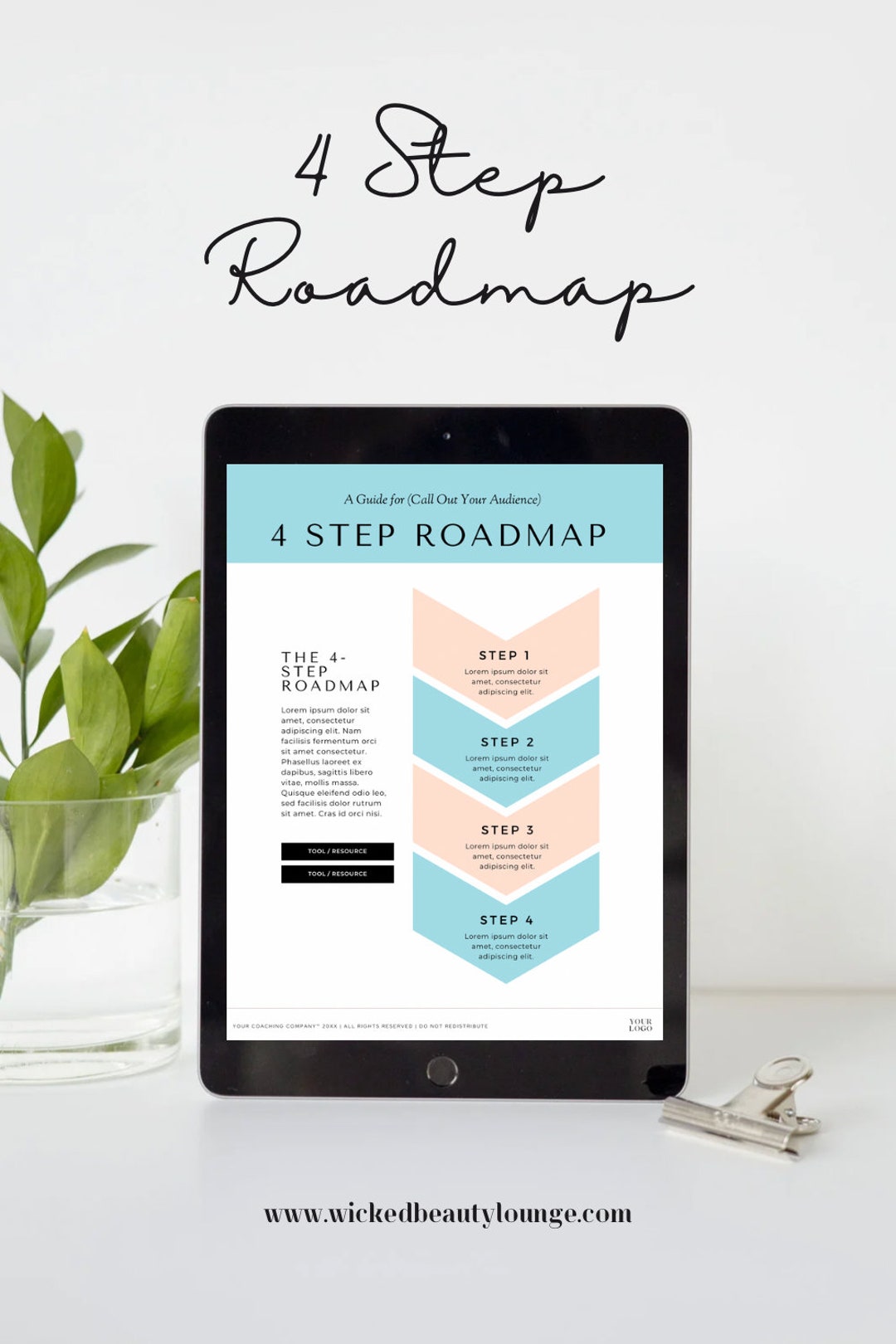 4 Step Roadmap Template - Etsy