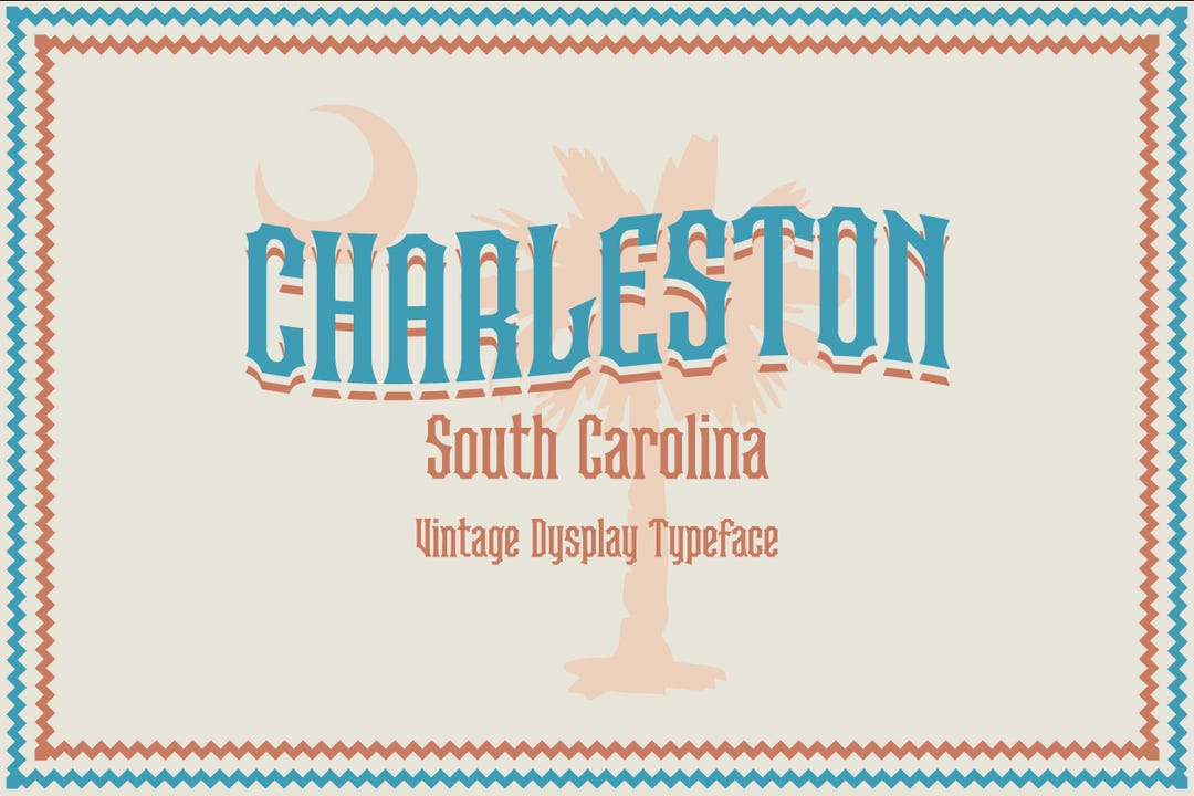 Charleston Vintage Display Typeface - Etsy