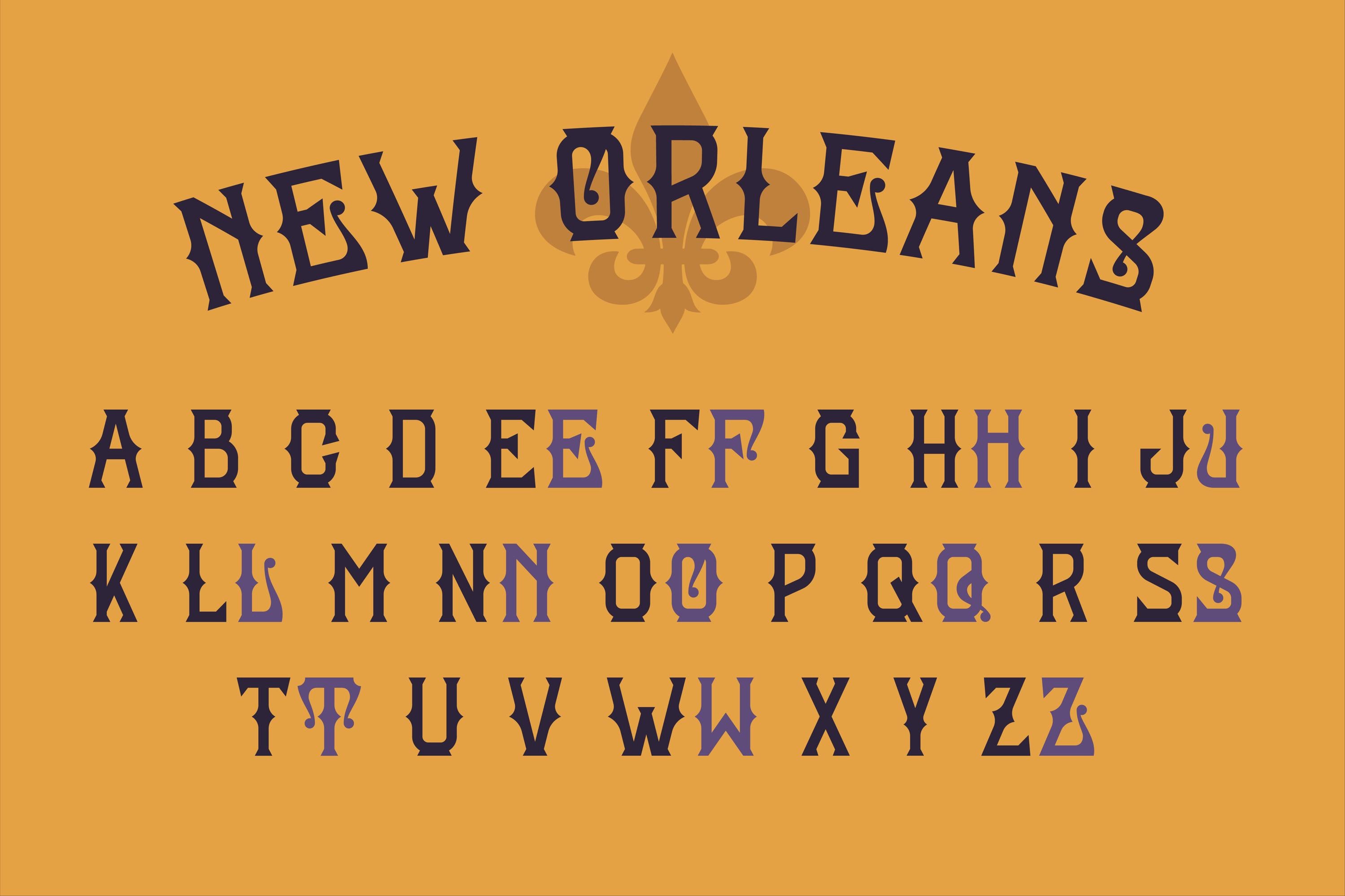 New Orleans LA Typeface - Etsy