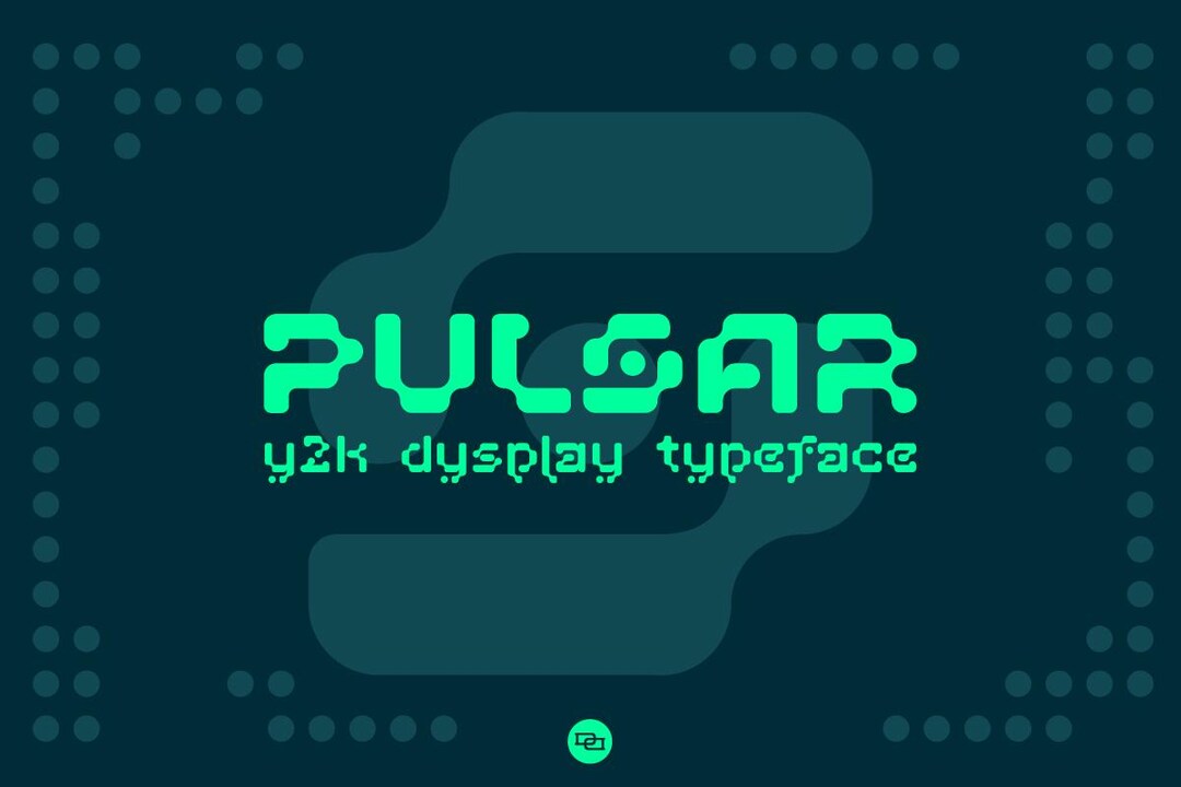 Pulsar Y2K Digital Typeface: Retro-futuristic Font - Etsy