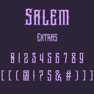 Salem MA Blackletter Display Typeface - Etsy