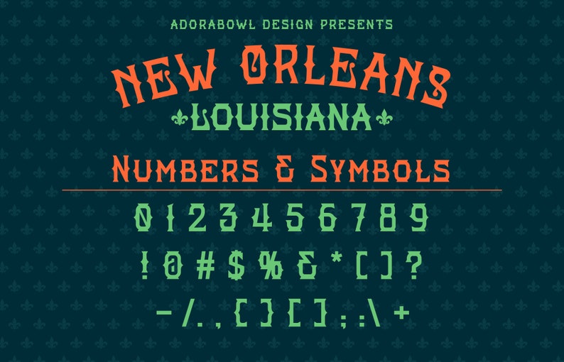 New Orleans LA Typeface - Etsy
