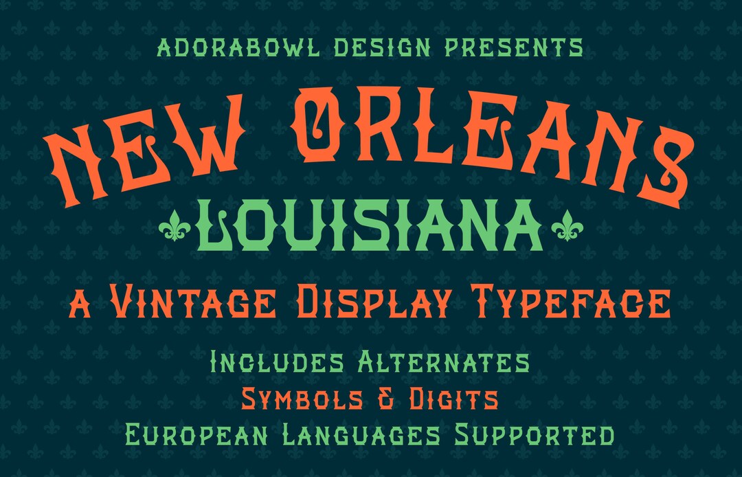 New Orleans LA Typeface - Etsy